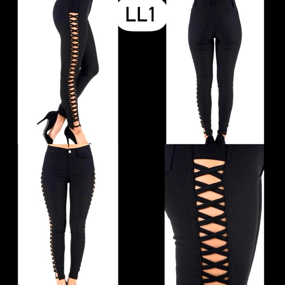 American Bazi | Pants & Jumpsuits | Sexy Super Side Cutouts Skinny ...